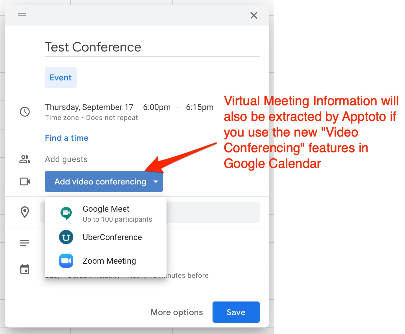 Apptoto's seamless integration with Virtual Meetings - Apptoto